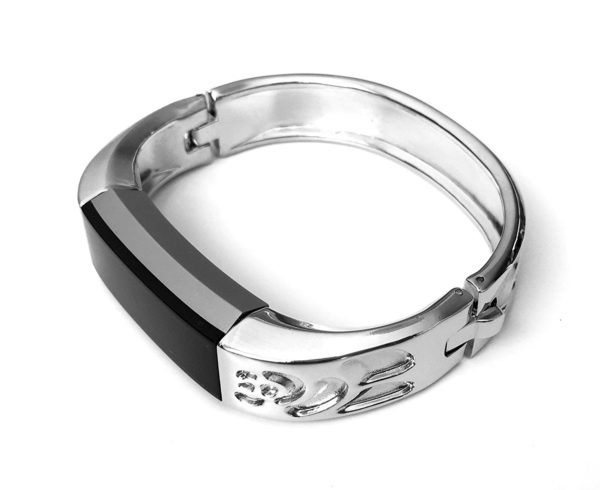 BSI Silver Metal Bracelet/ Band For Fitbit Alta - Flowers Design - High ...